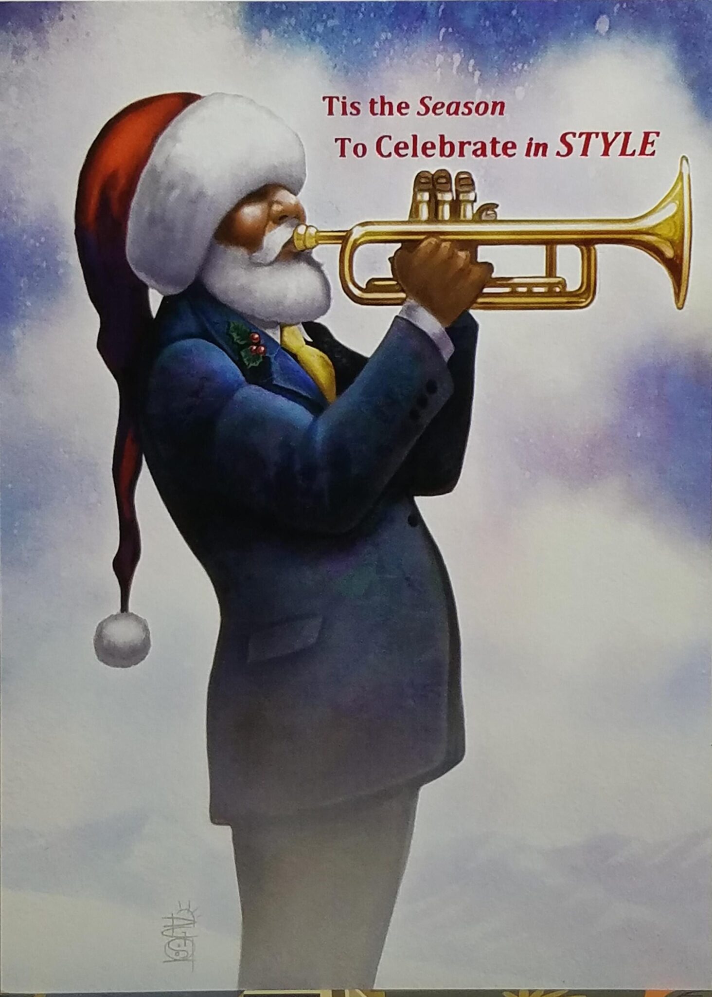 C33 - Be-bop Santa - JonMar Greeting Cards